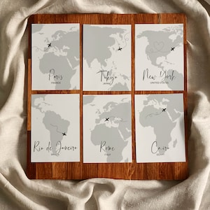 Travel Table Numbers Template, Destination Wedding Seating Cards ...