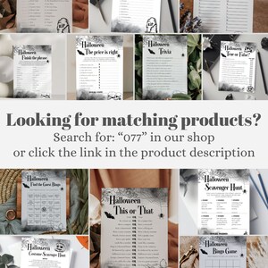 Halloween the Price is Right Game Printable Template for Halloween ...