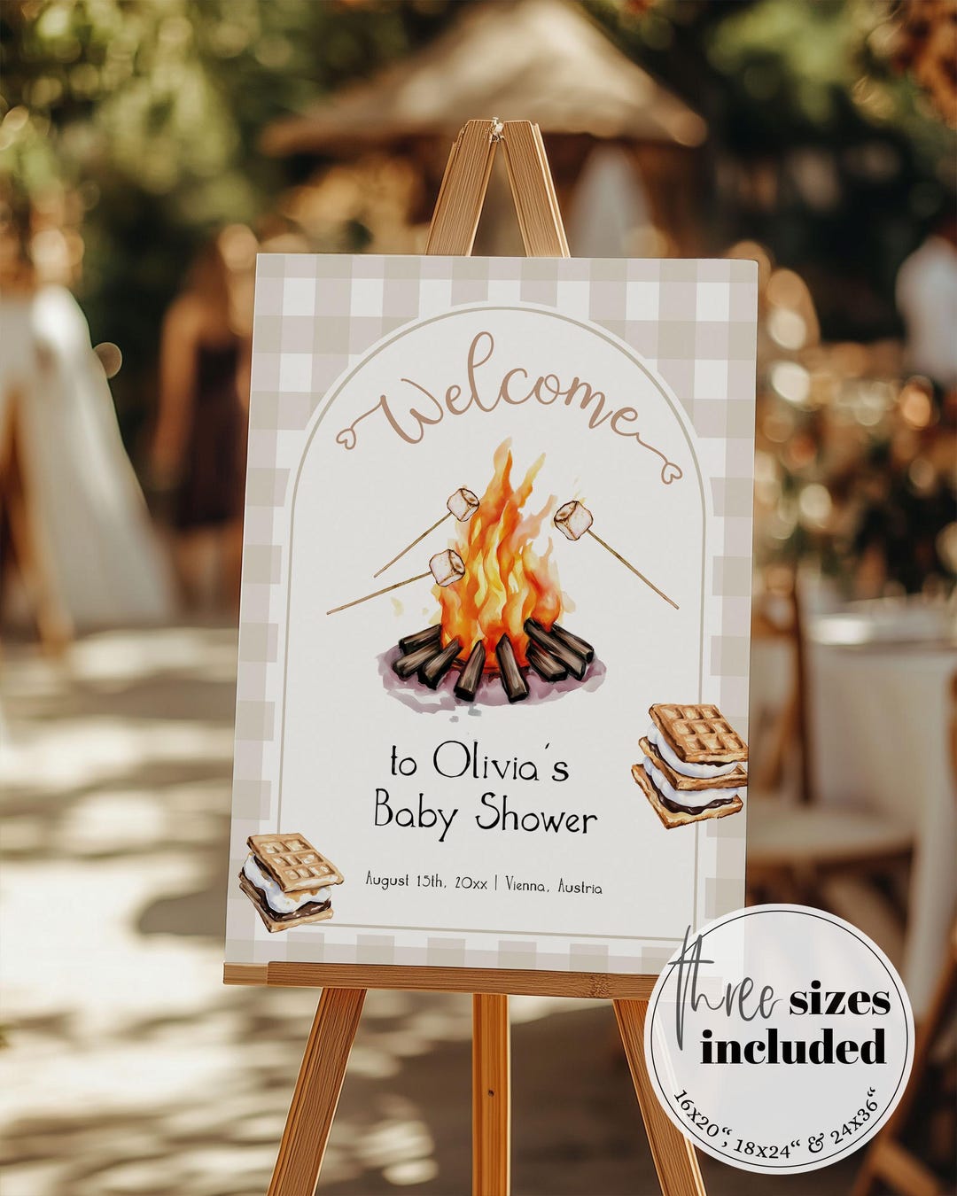 Smores Theme Welcome Sign Template Decor for Camping Birthday Summer ...
