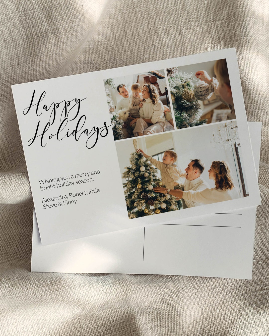 Photo Christmas Postcard Template 2023 With Digital Download - Etsy