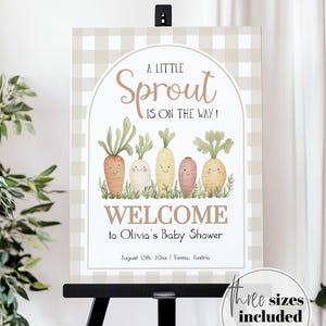 Little Sprout Baby Shower Welcome Sign Gender Neutral Grown With LOVE ...