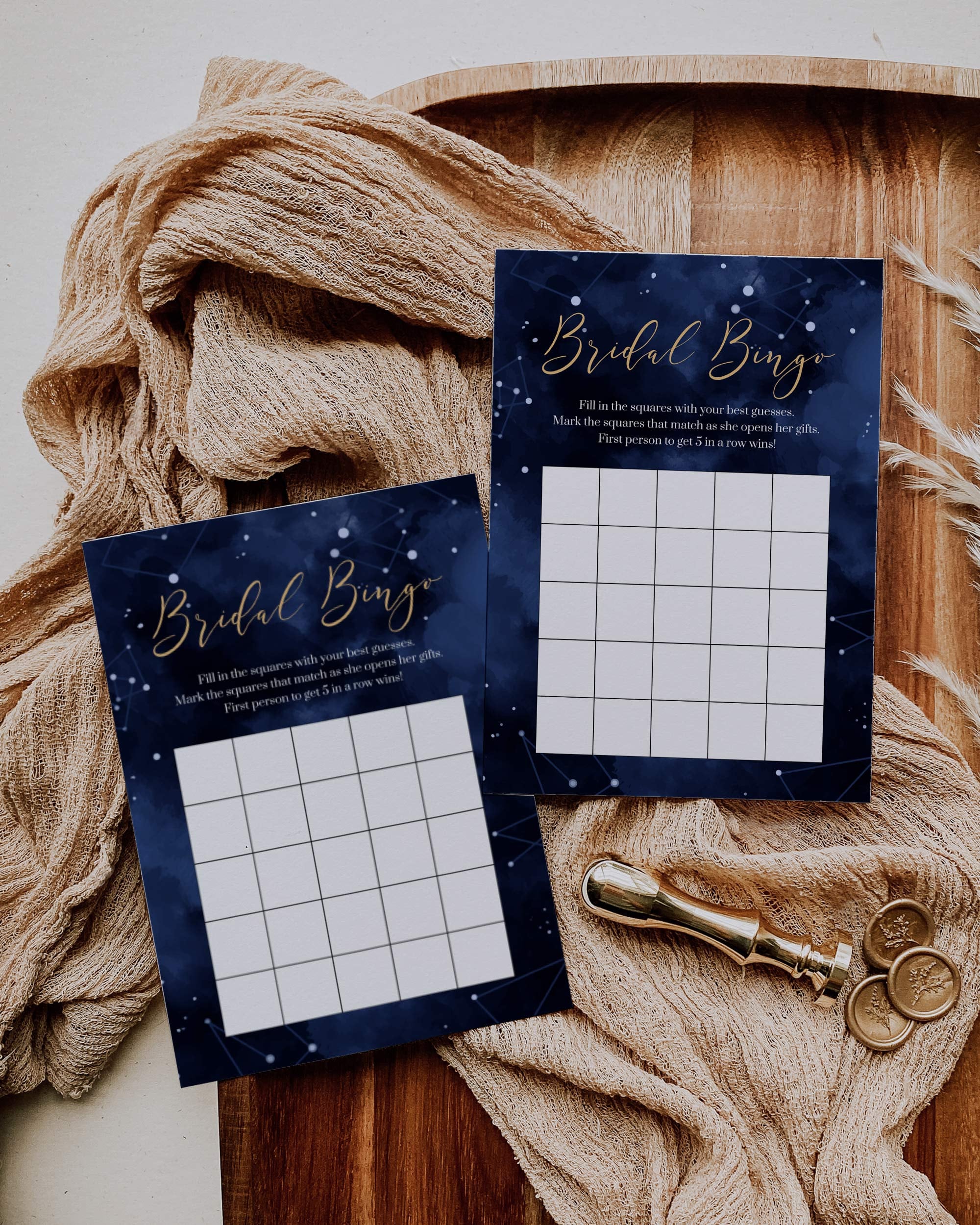 Celestial Bridal Shower Bingo Card Perfect Bridal Shower Games | Etsy