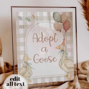 One Silly Goose Adoption Party Game Certificate Template, Gender ...