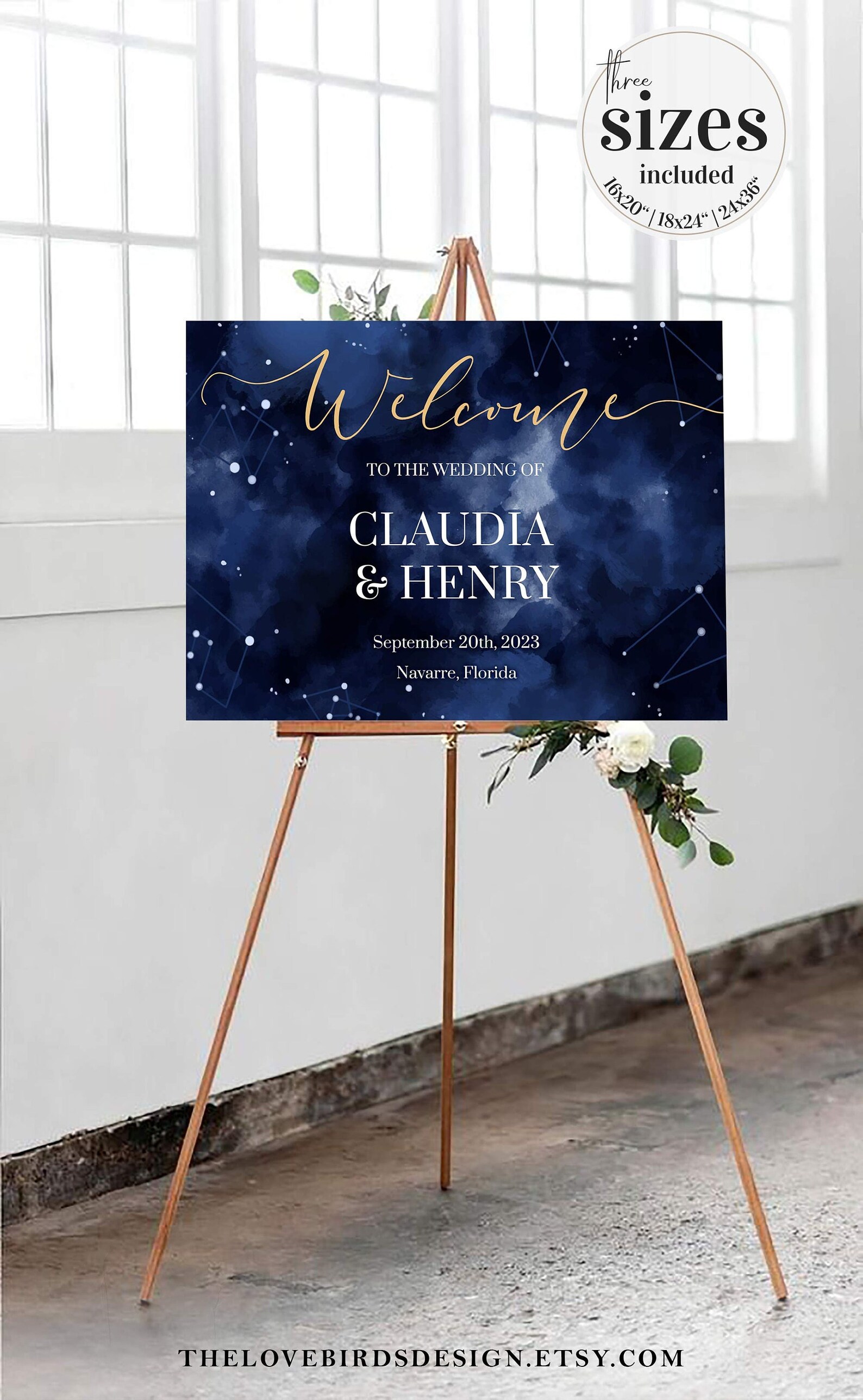 Celestial Welcome Sign for Galaxy Wedding Decor Perfect for - Etsy