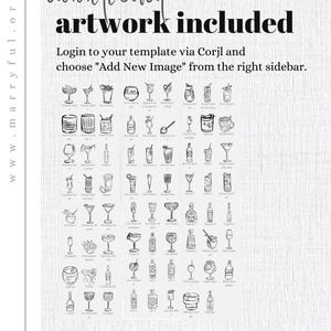 Doodle Signature Cocktail Menu, Hand Drawn Scribble Bar Menu for ...