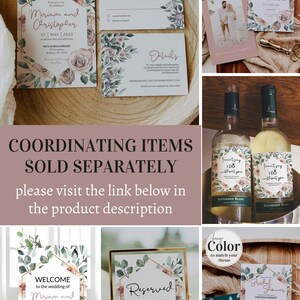 Dusty Rose Wedding Custom Sign for Whimsical Wedding Decor 075PF-CUSI ...