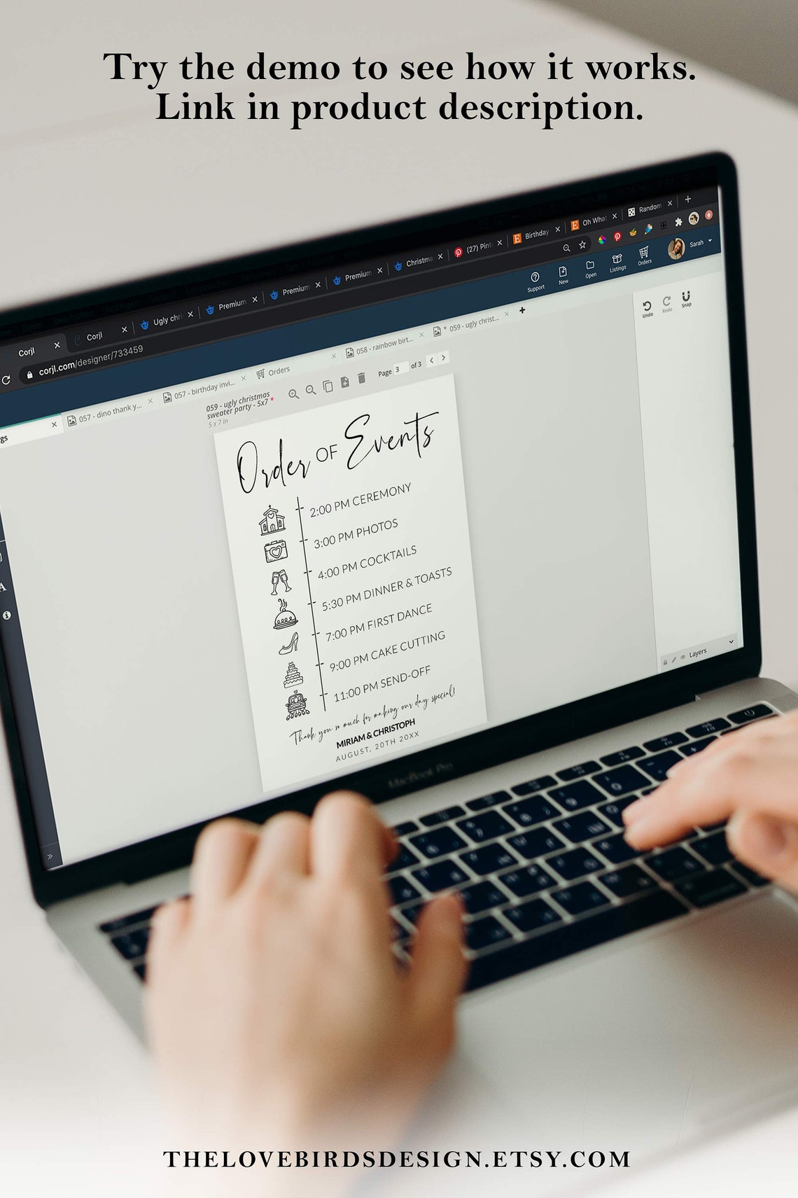 Minimalist Wedding Timeline Letter Template to Download and | Etsy