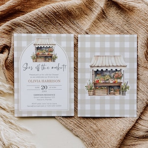 Fresh off the Market Bridal Shower Invite, Farmers Market Bridal Shower ...
