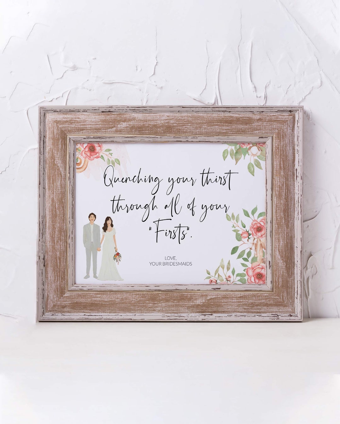 Year of Firsts Sign for Marriage Milestone Wine Gift Basket, Cheers to ...