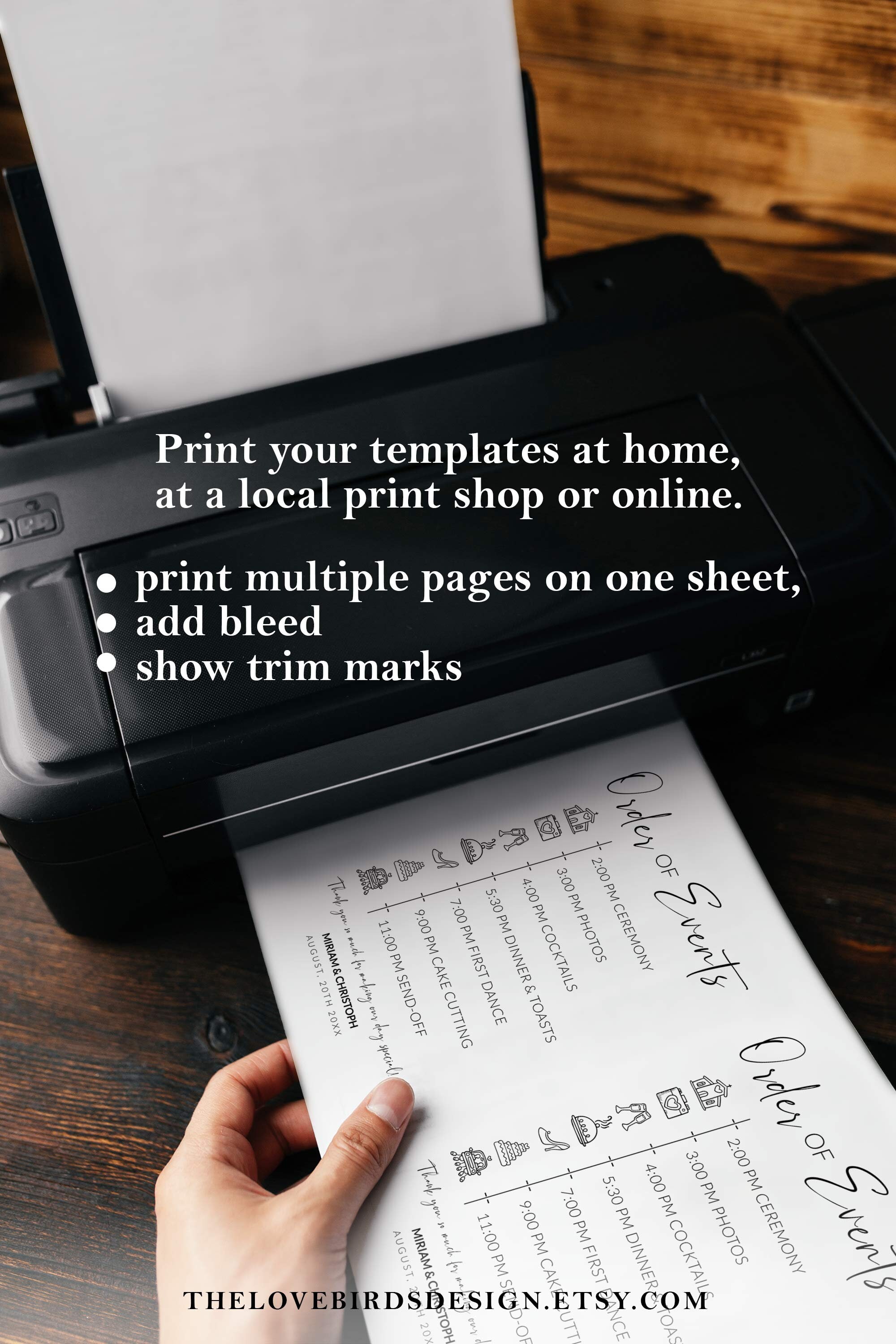 Minimalist Wedding Timeline Letter Template to Download and | Etsy