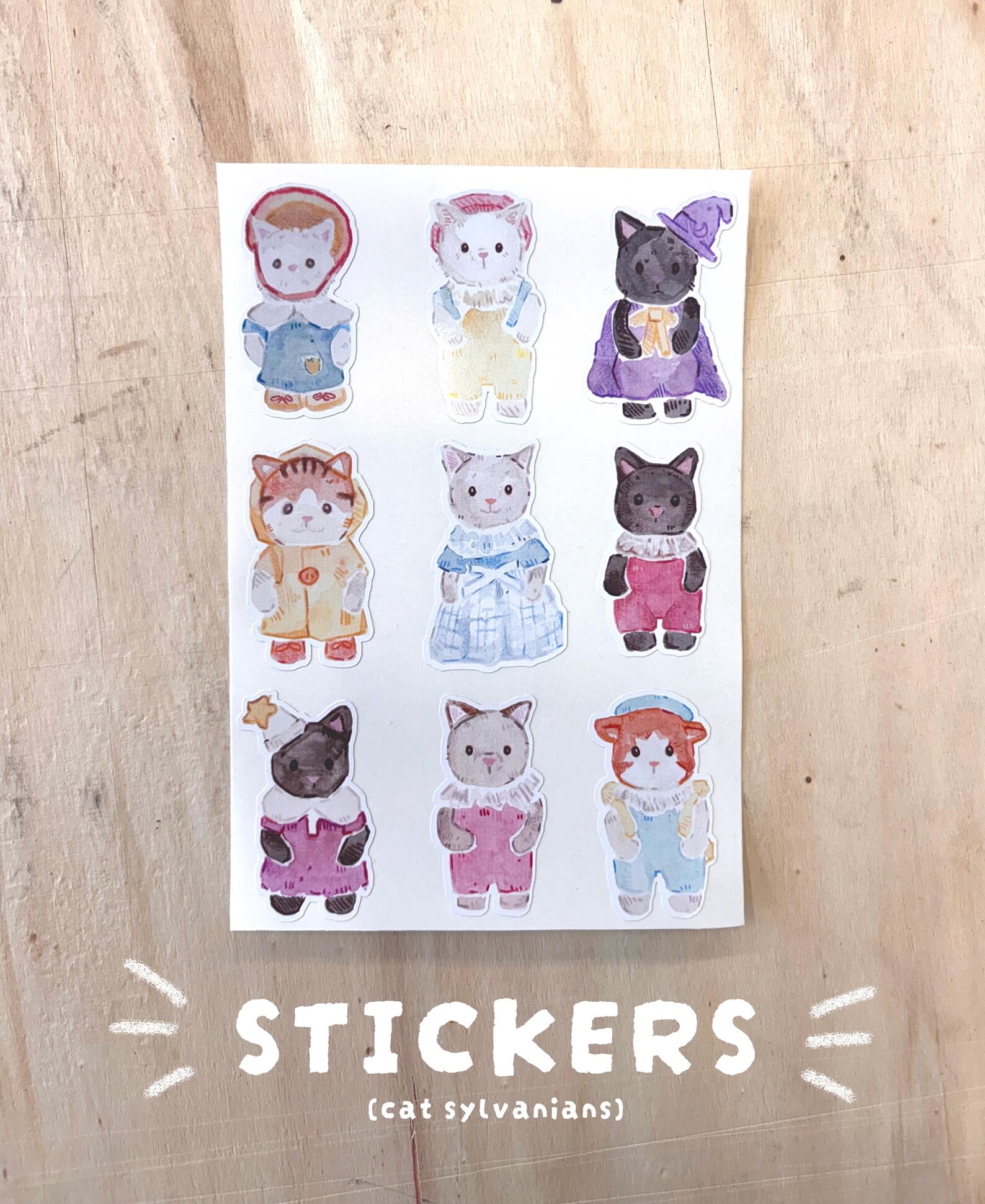 Sylvanian Families Illustrated Stickers | Calico Critters Art | Cute ...
