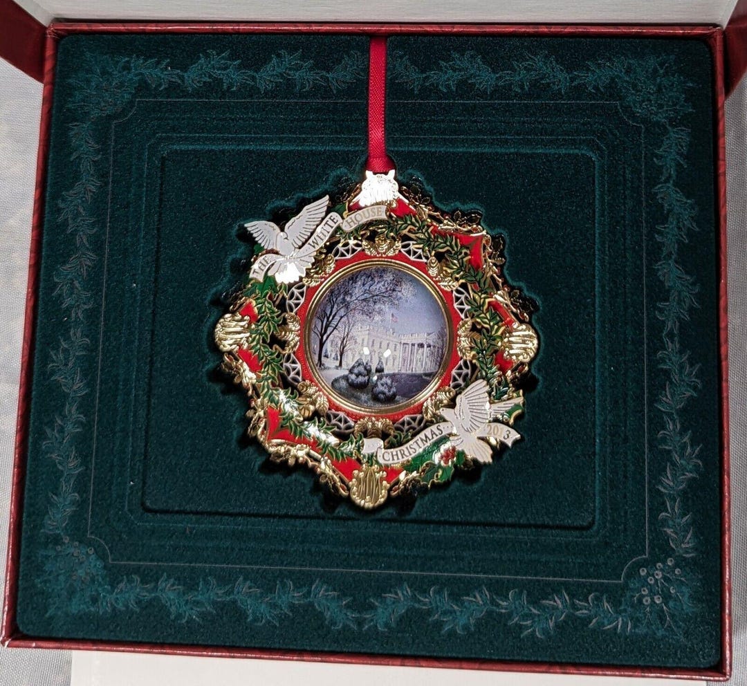 2013 the White House Historical Association CHRISTMAS ORNAMENT Woodrow ...