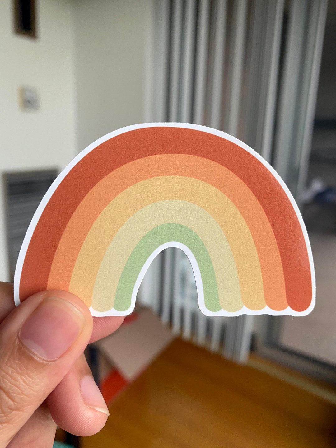 Boho Neutral Rainbow Sticker, Boho Laptop Stickers, Cute Vinyl Stickers ...