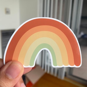 Boho Neutral Rainbow Sticker, Boho Laptop Stickers, Cute Vinyl Stickers ...
