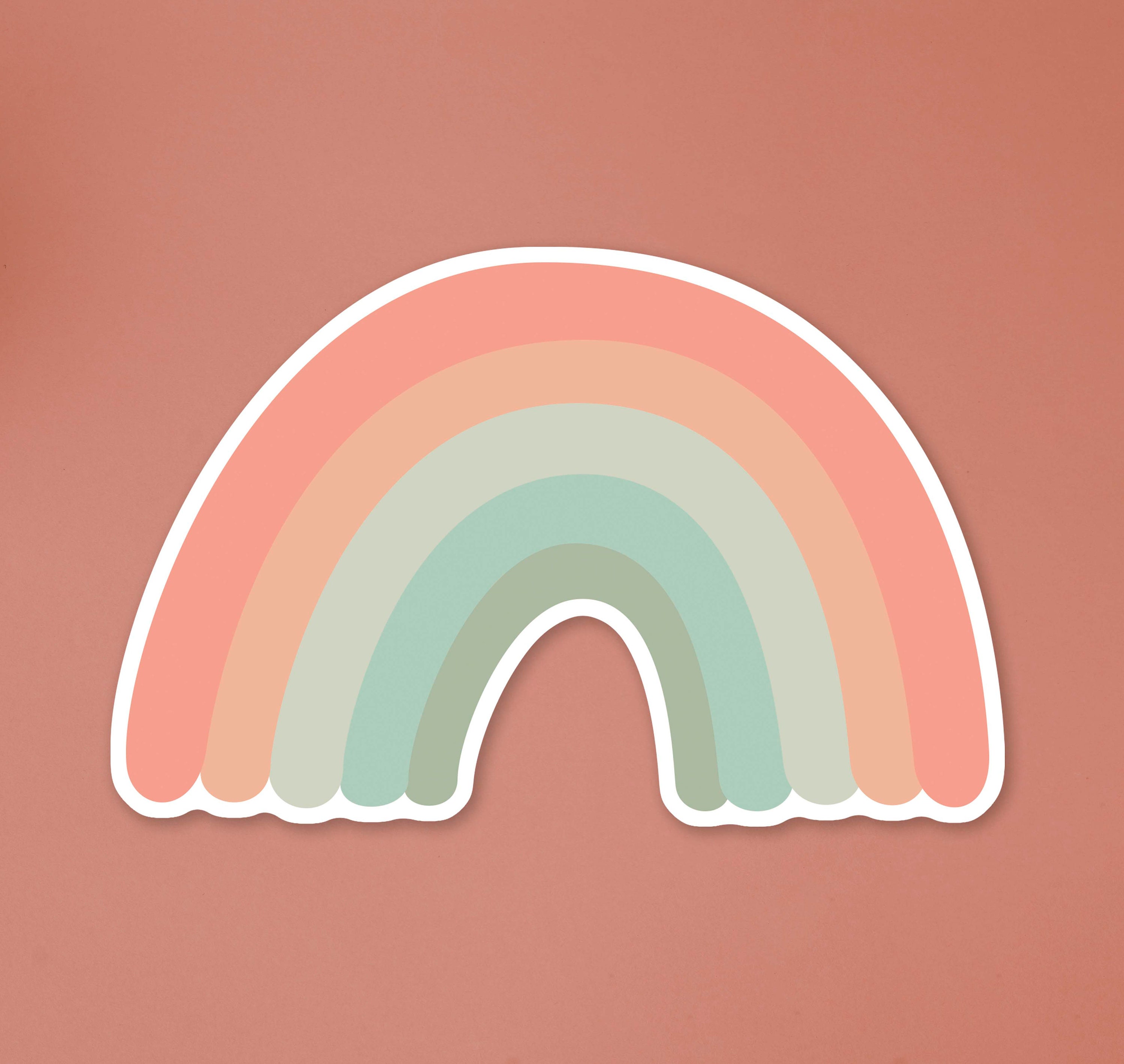 Rainbow Laptop Sticker Aesthetic Stickers Vinyl Laptop - Etsy