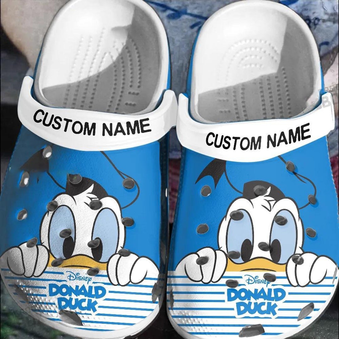 Donald Duck Clogs Slippers Custom Disney Duck Clogs Cartoon - Etsy
