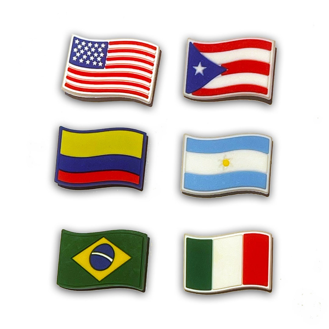 6 Pieces FLAGS Unisex-adult Shoe Charms for Clog Sandals and - Etsy