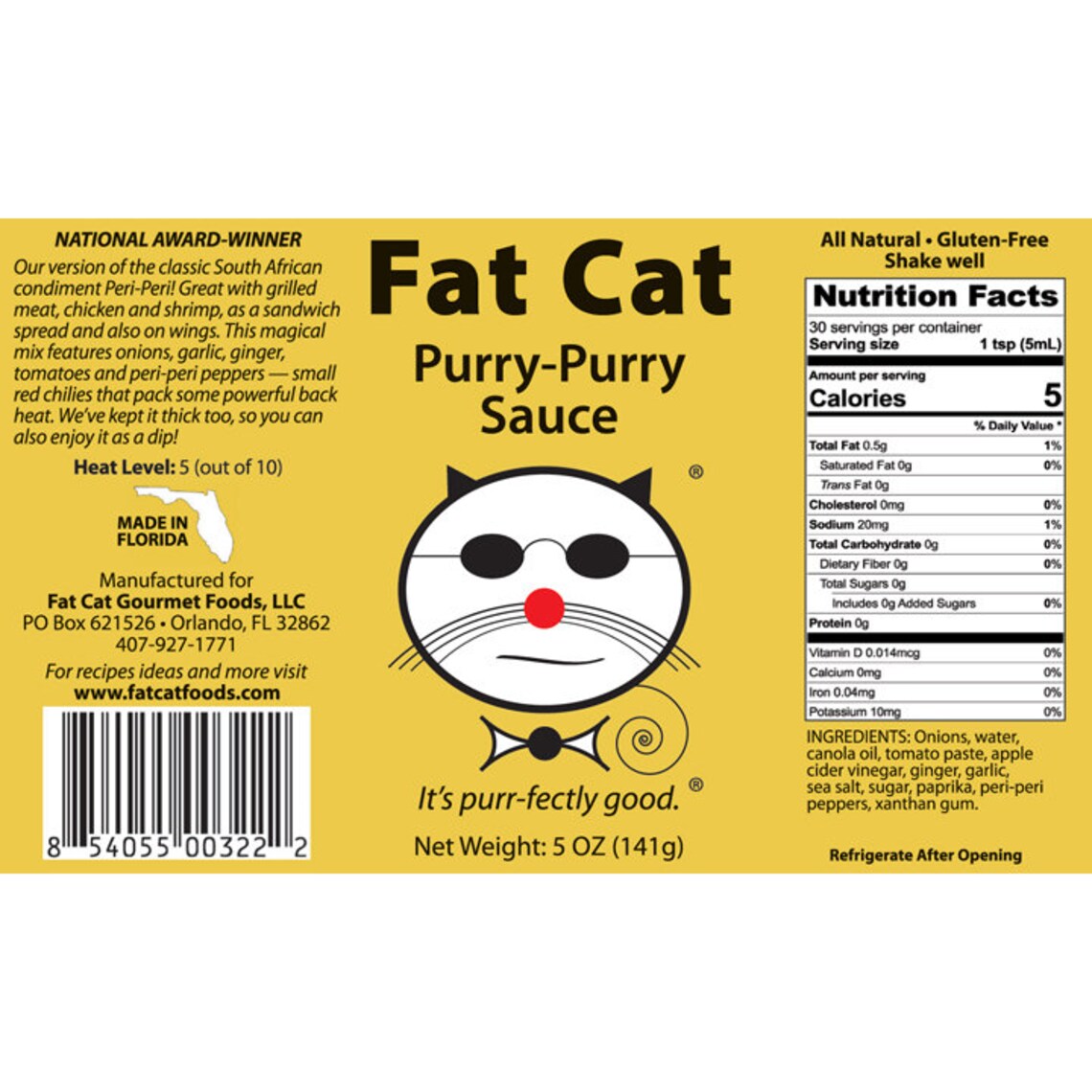 Purry-purry Sauce Hot Sauce (peri Peri Style) by Fat Cat Gourmet ...