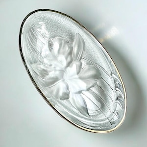 1980 Mikasa Studio Nova Treasure: Crystal Clear Orchid Oval Dish for ...