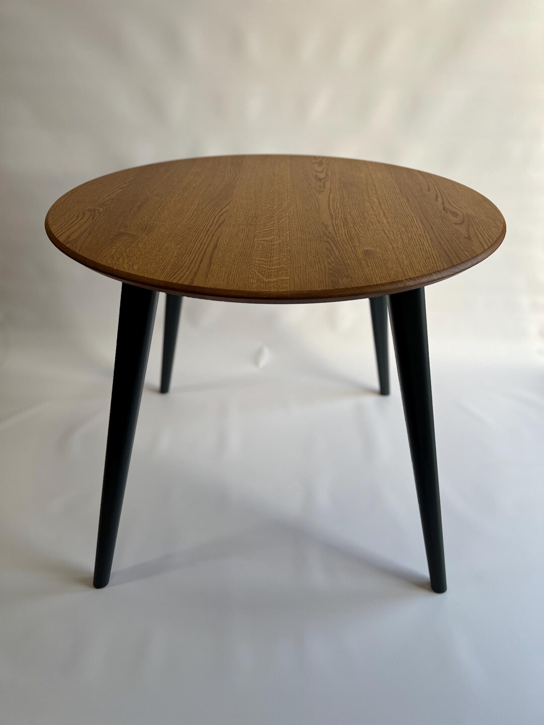 Round Solid Oak Wood Dining Table, Round Wooden Kitchen Table, Kitchen Table Made of Solid Oak ...