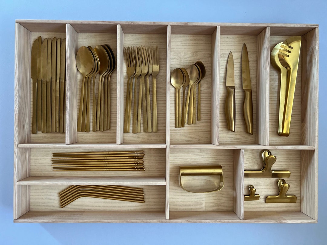 Kitchen Organizer Storage, Kitchen Drawer Insert, Custom Drawer Divider ...