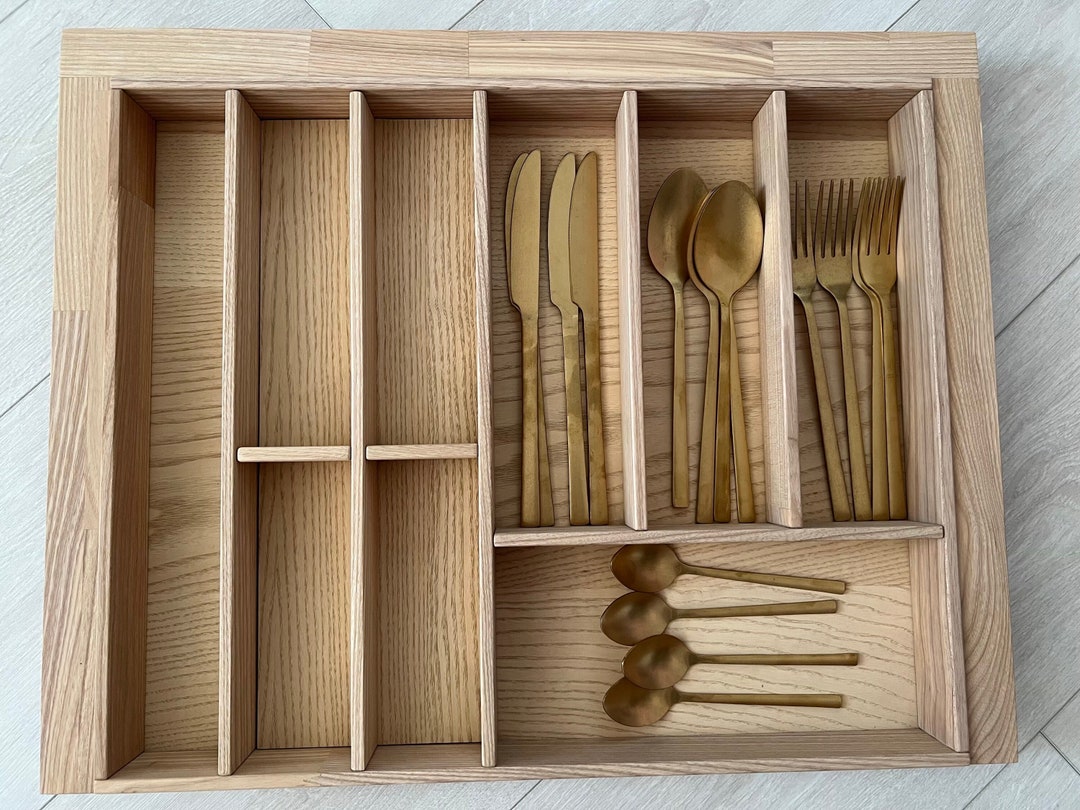 Custom Kitchen Drawer Organizer 19 to 21 Inch Wood Drawer - Etsy