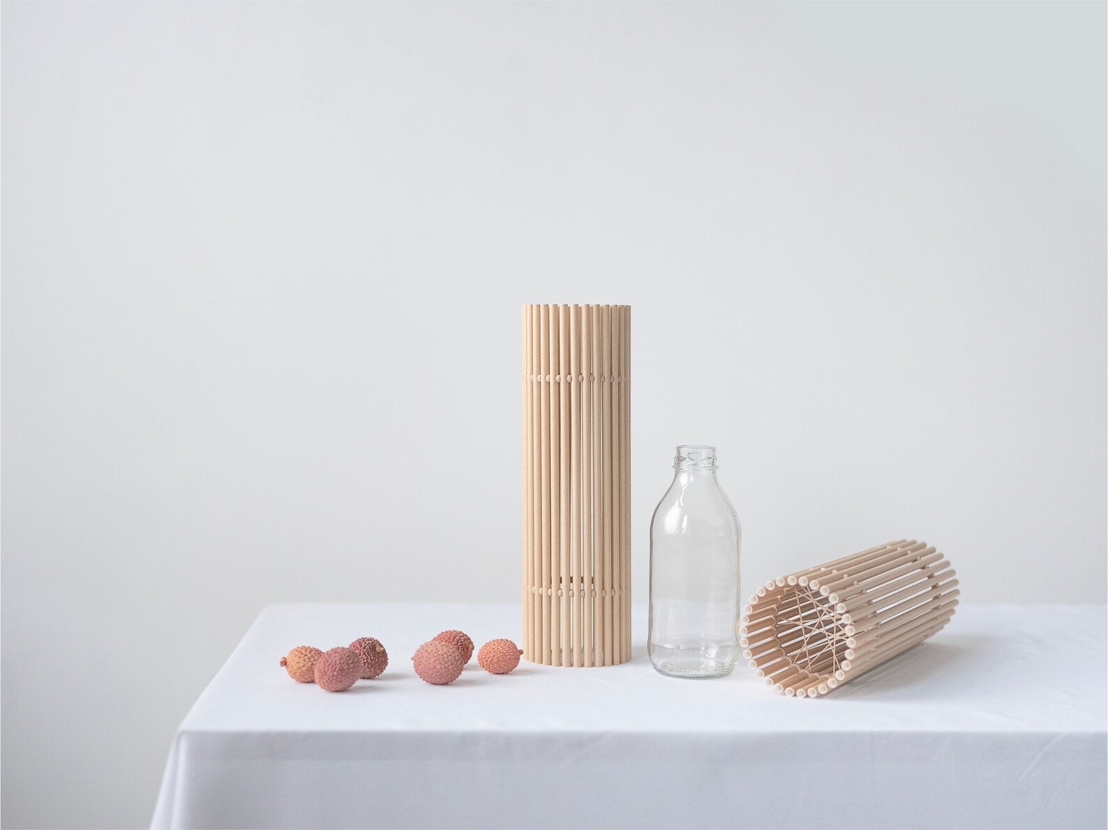 Set of 3 Tall Vases 71V01.300.WHITE/BROWN/BLACK With Bottom / Eco ...