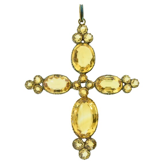 Antique Cross Early 19th Century With Fancy-Cut Citri… - Gem