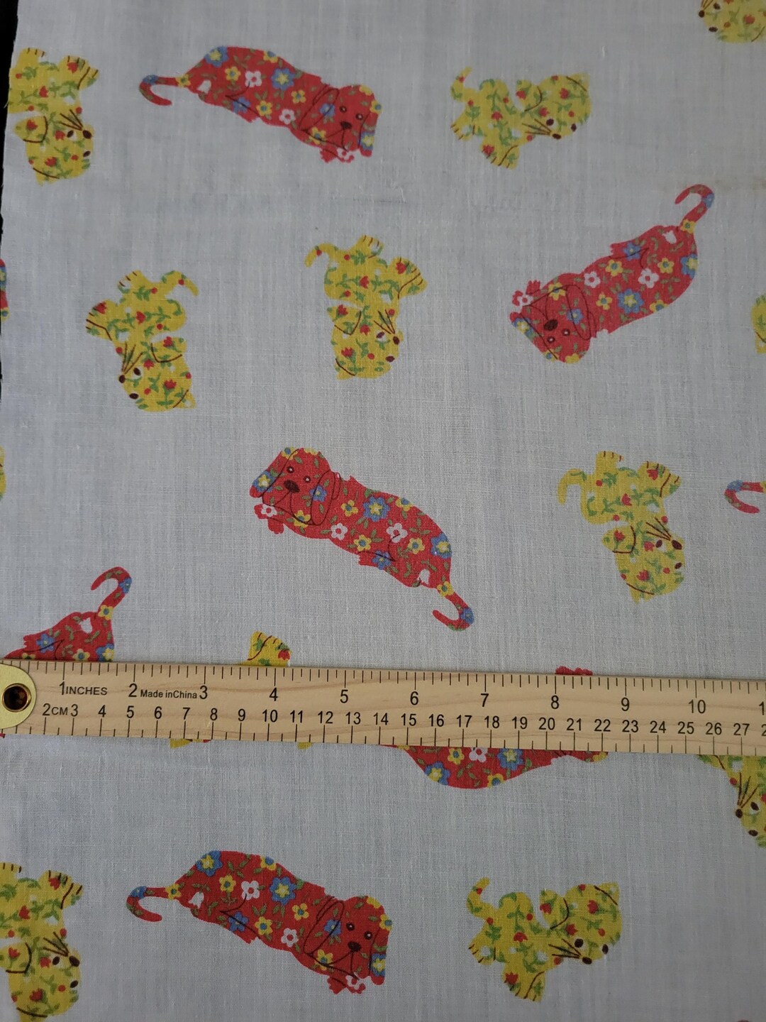 Calico Dogs Puppy Cat Vintage Fabric Set of 2 Large Remnants - Etsy