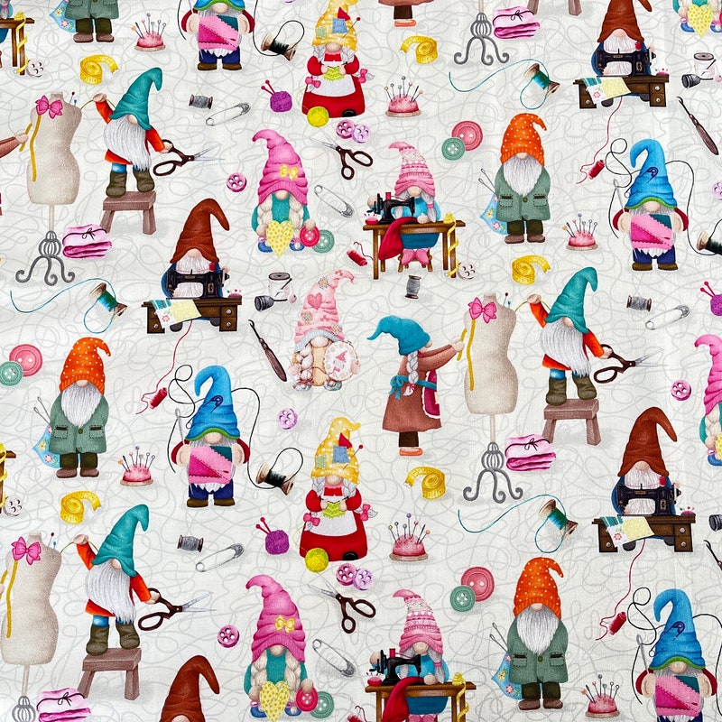 Gnome Fabric - Etsy