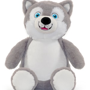 Personalized Stuffed Husky, Personalized Baby Gift,birth Announcement ...