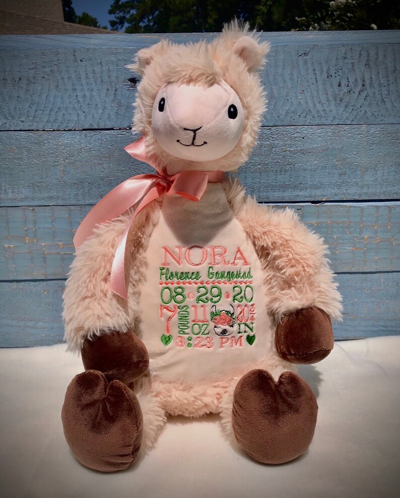 Personalized Stuffed Llama Personalized Baby GiftBirth | Etsy