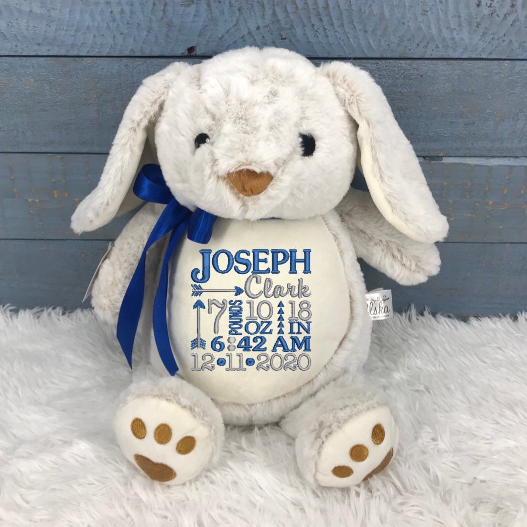 Personalized Stuffed Bunny Personalized Baby Giftbirth | Etsy