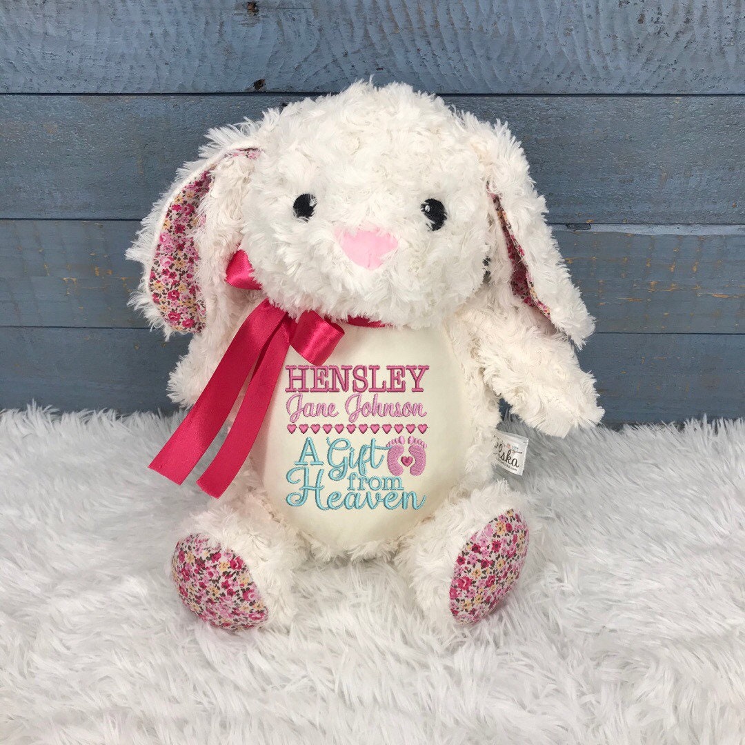 Personalized Stuffed Bunny Personalized Baby Gift Birth | Etsy