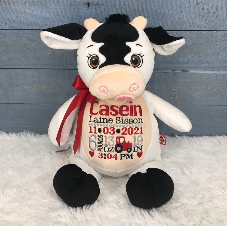 Personalized Stuffed Cow Personalized Baby Giftbirth | Etsy
