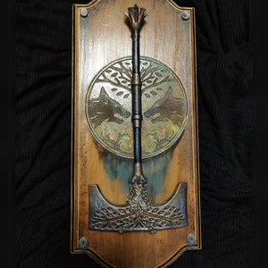 The Iron Age - Heraldic Axe Plaque - Wall Decor - Gaming Decor - Etsy