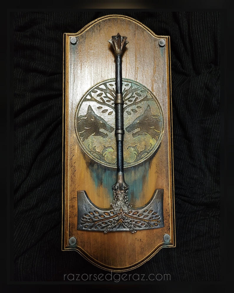 The Iron Age Heraldic Axe Plaque Wall Decor Gaming Decor - Etsy