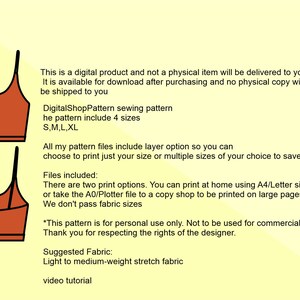 Crop Tank Top Sewing Pattern | S-XL | Instant Download | Easy Digital ...
