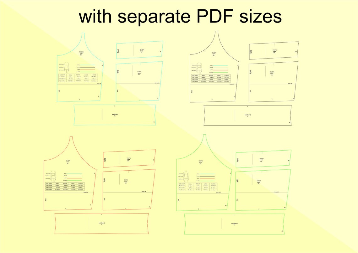 Crop Tank Top Sewing Pattern S-XL Instant Download Easy - Etsy