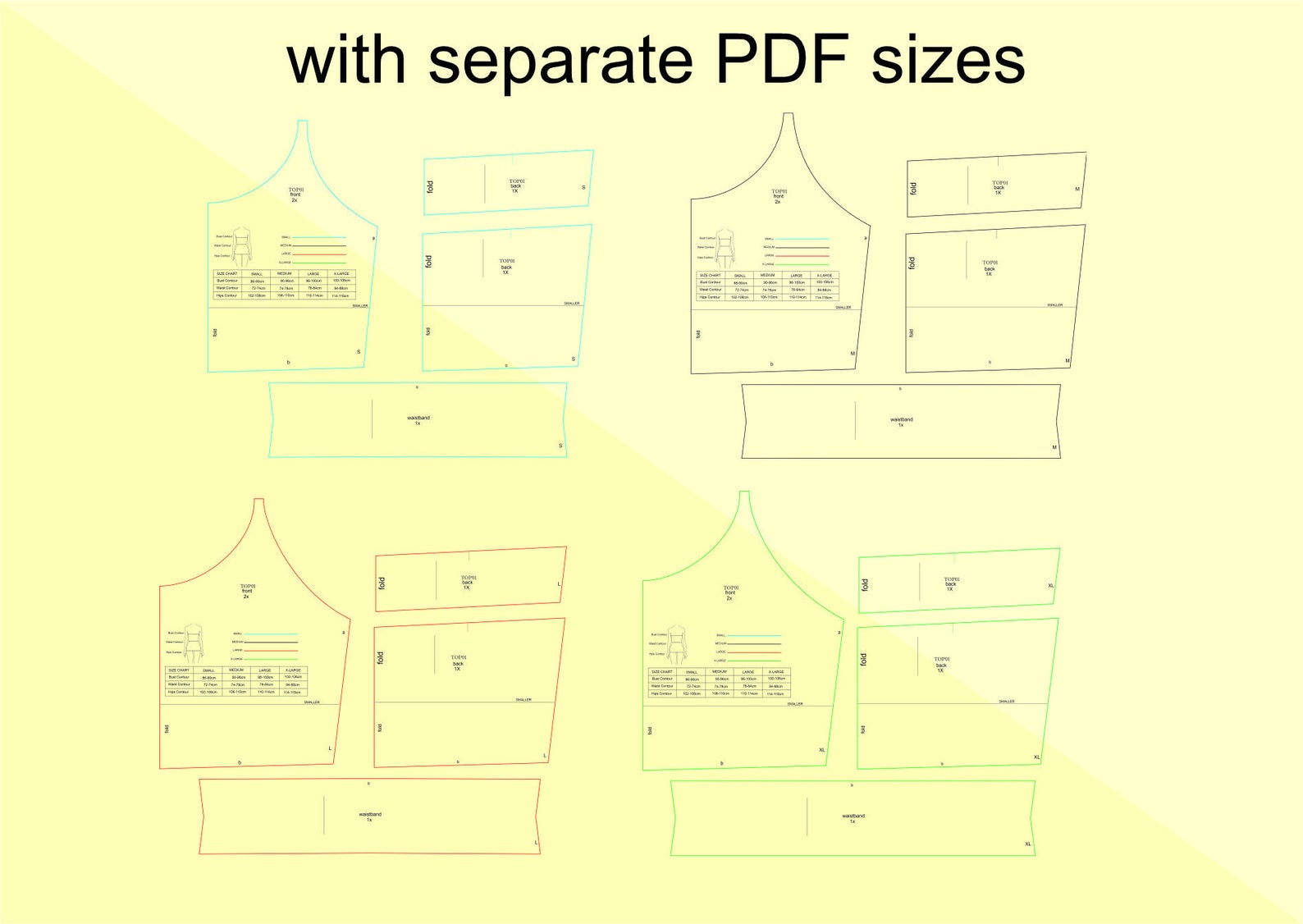 Crop Tank Top Sewing Pattern | S-XL | Instant Download | Easy Digital ...