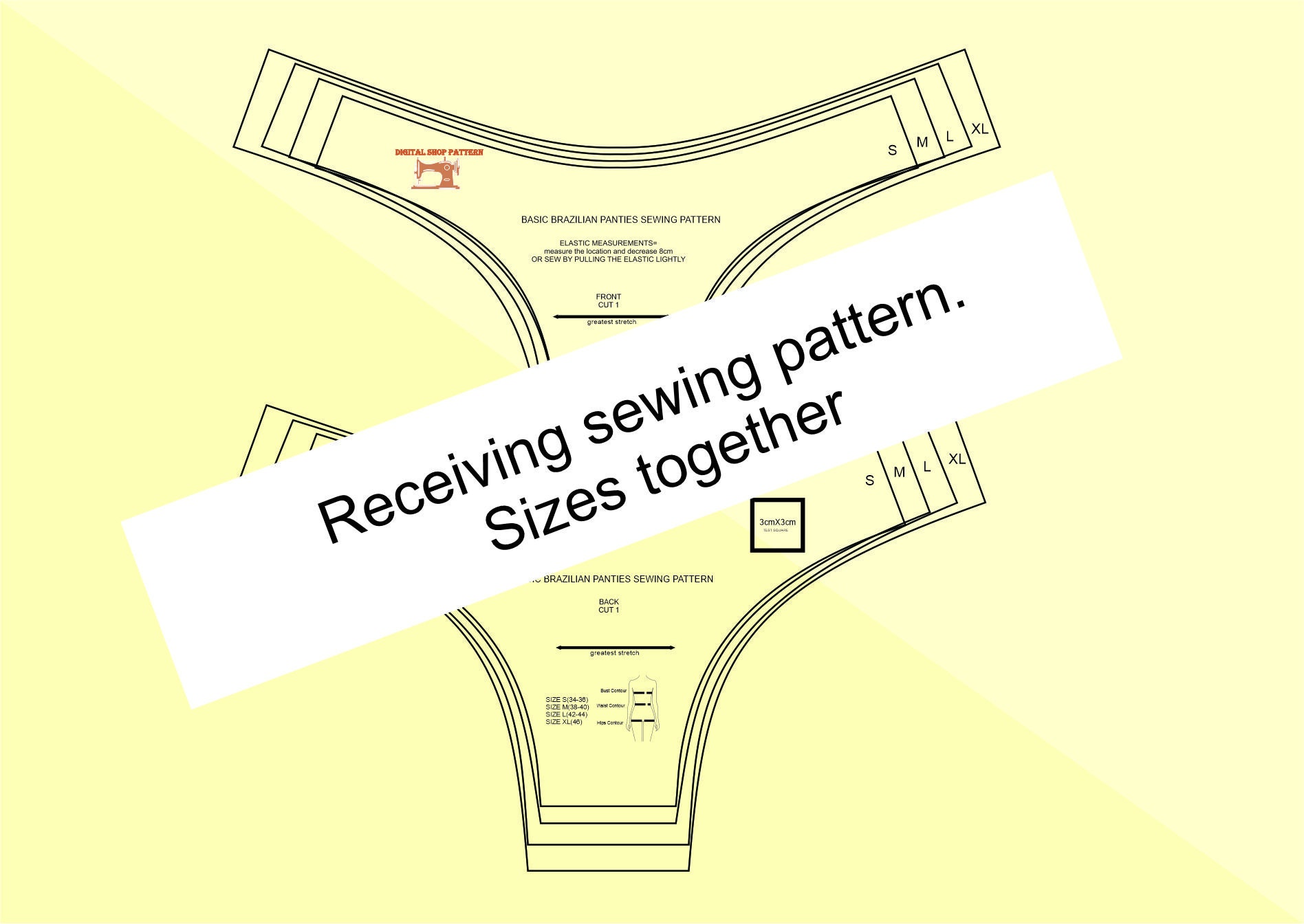 Basic Brazilian Panties SEWING PATTERN, Instant Download Sewing Pattern ...