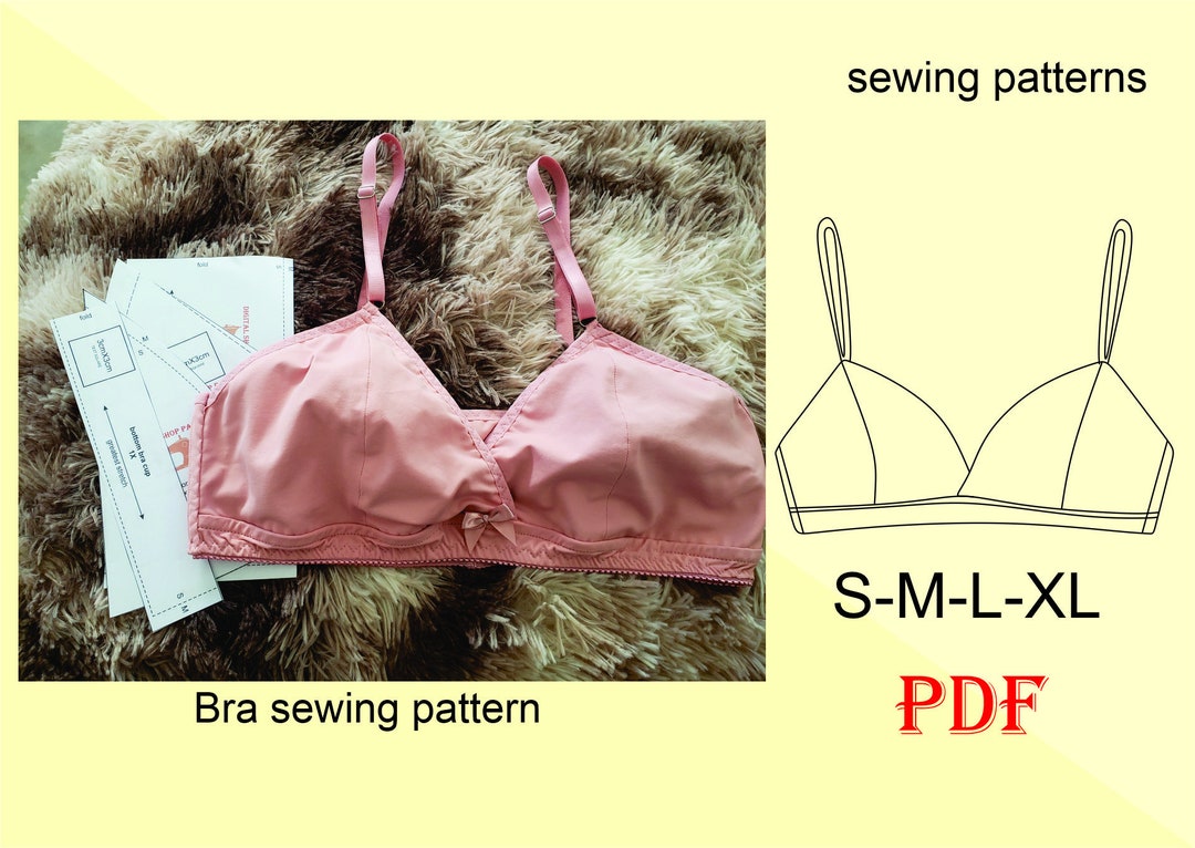 Bra Sewing Pattern S M L XL ,lingerie Pattern, Pattern of Underwear ...