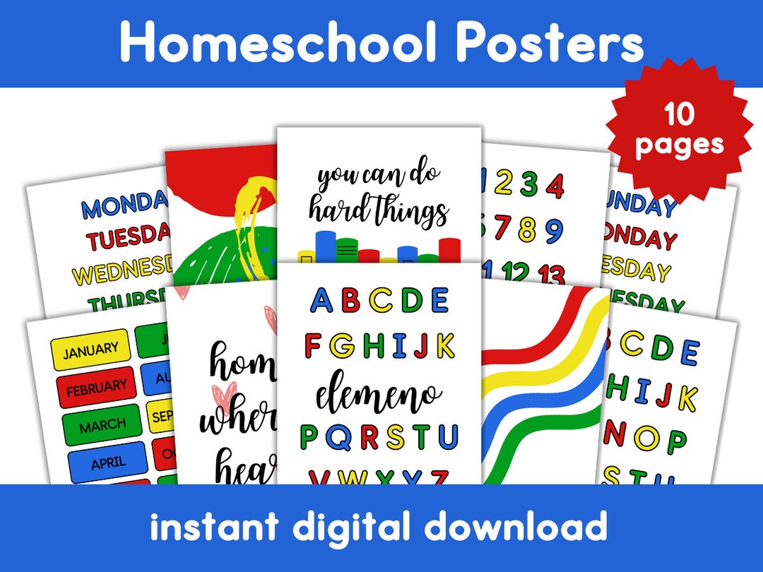 Homeschool Learning Posters: Primary Collection - Etsy