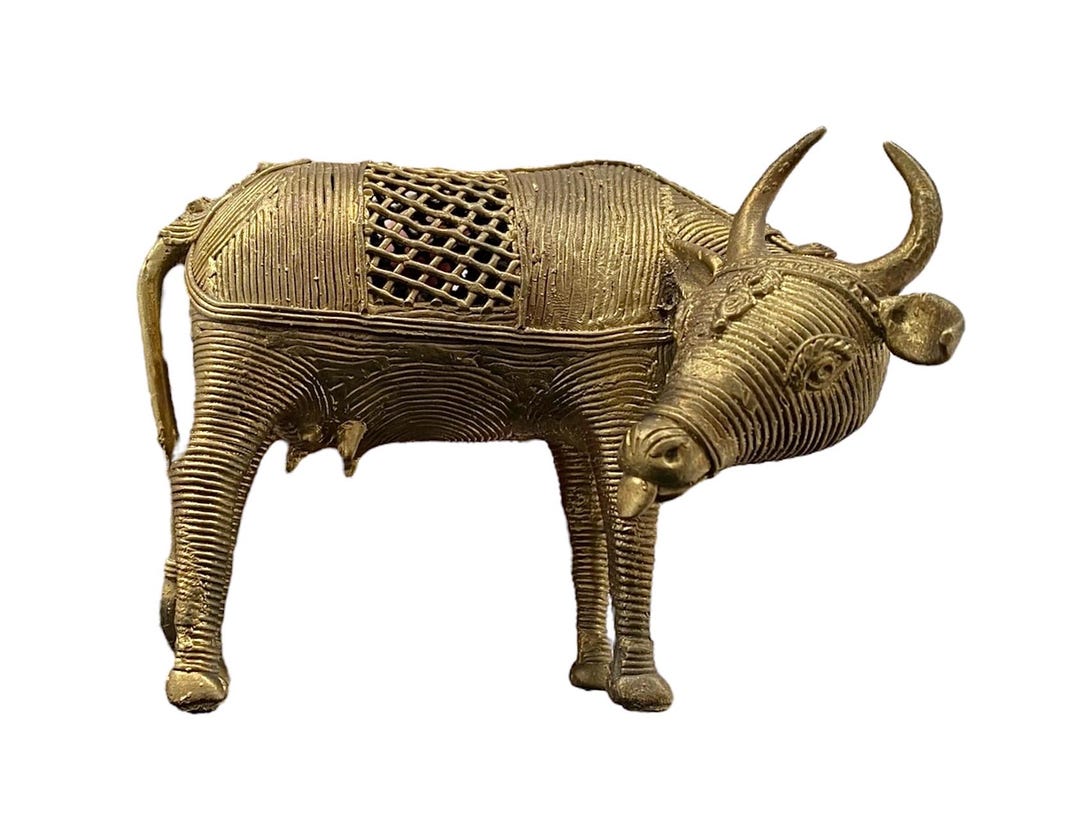 Fabulous Large Lost Wax / Dhokra Stading Bull Figure - Etsy