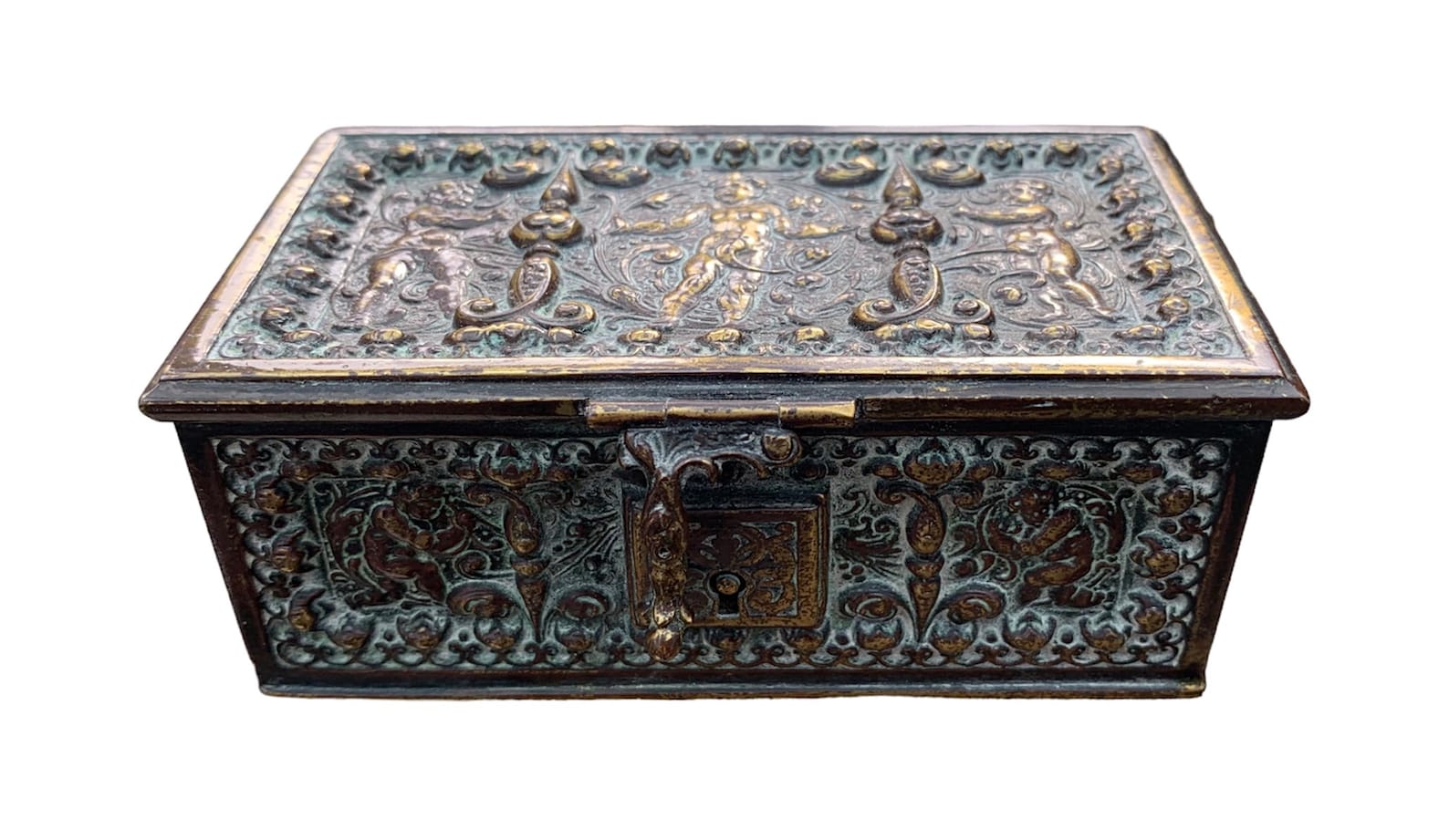 Ornate Antique Casket / Jewellery Box With Puti Design - Etsy