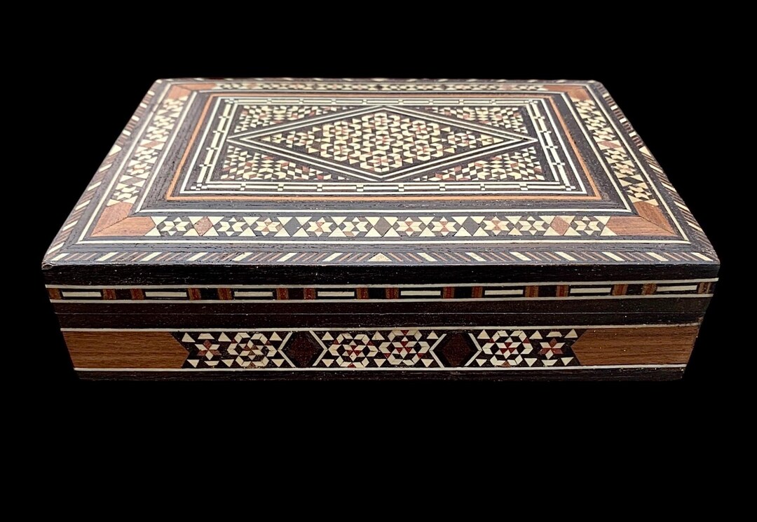 Vintage Eastern Jewellery Box With Geometric Design - Etsy