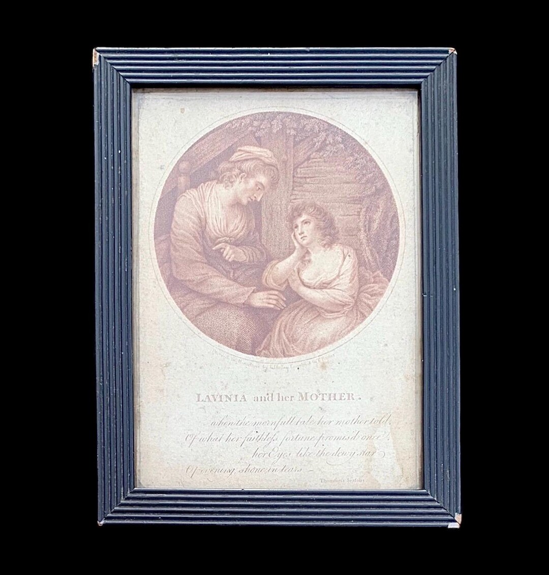Thomas Ryder RA - Antique Engraving in Reeded Frame - Lavinia & Her ...