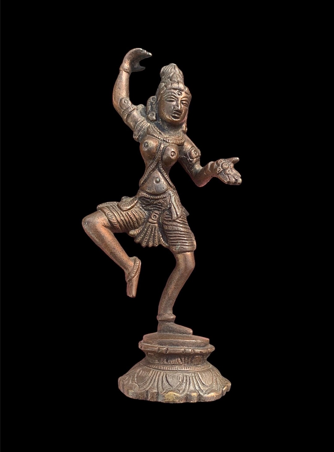 Quality Old Bronze / Brass Indian Dancing Parvati Figure - Etsy