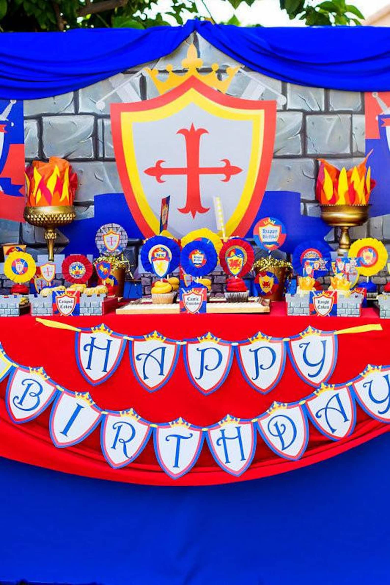KNIGHT Party SIGNS Knight Birthday Birthday Party - Etsy