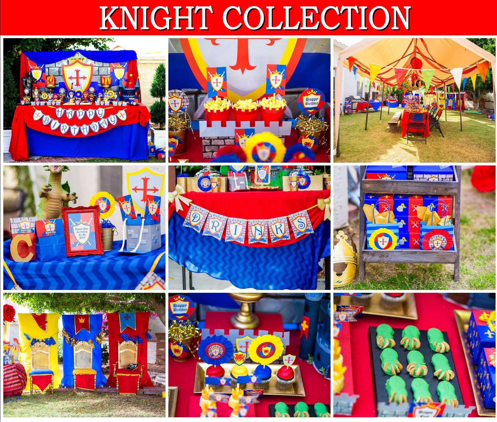 KNIGHT Party SIGNS Knight Birthday Birthday Party - Etsy